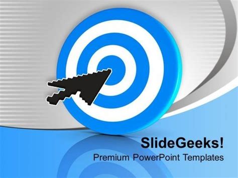 Blue Dart With Target Arrow Powerpoint Templates Ppt Backgrounds For