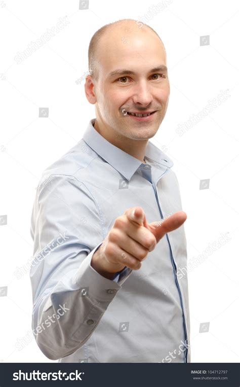 Portrait Smiling Handsome Man Pointing You Stock Photo 104712797 Shutterstock