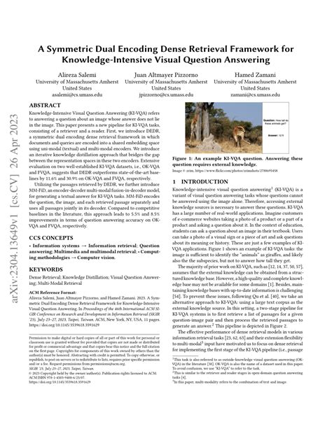Pdf A Symmetric Dual Encoding Dense Retrieval Framework For Knowledge Intensive Visual