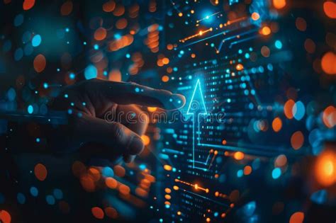Digital Transfer Big Data On Internet Futuristic Digital Technology Stock Image Image Of