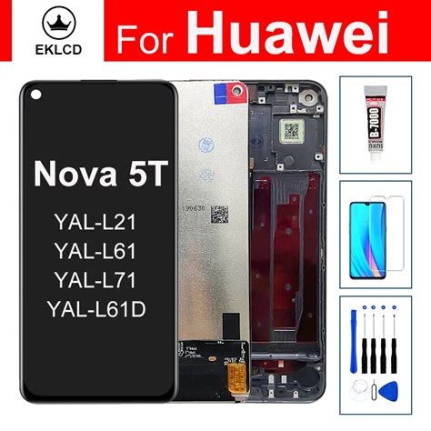 For Huawei Nova T LCD Display YAL L YAL L Touch Screen Digitizer Assembly With Frame Phone