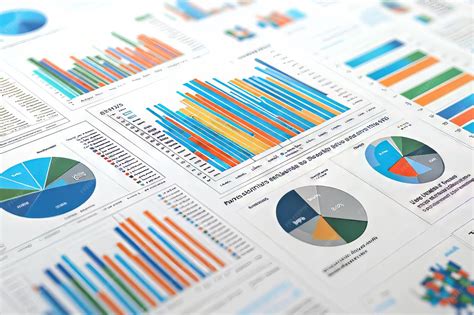 Colorful Graphs And Charts Illustrating Data Analysis And Statistics Premium Ai Generated Image