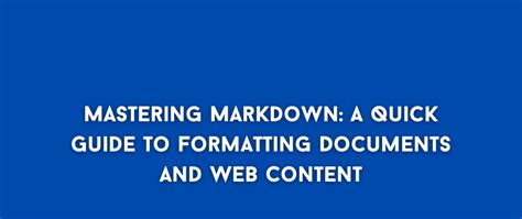 Streamline Your Content Creation With The Power Of Markdown Dev Community