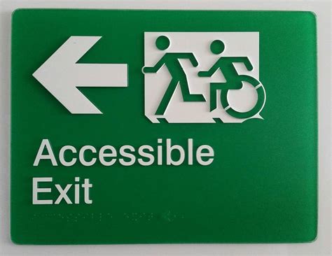 Braille Sign Supplies Releases Braille And Tactile Emergency And Exit Signs Universal Design