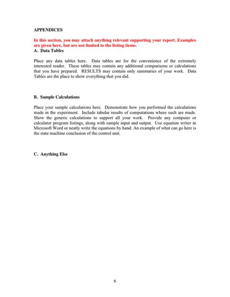 Template For Lab Report In Word And Pdf Formats Page Of