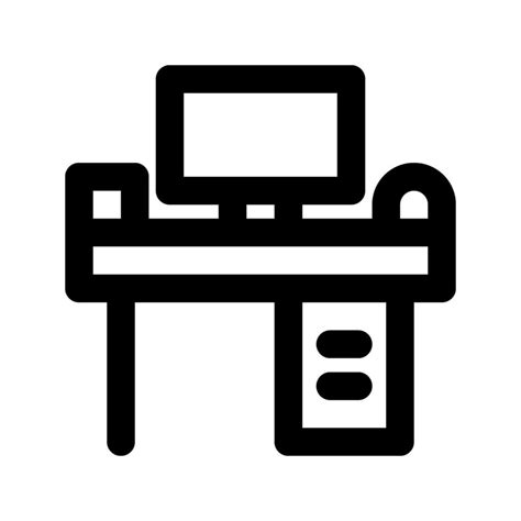 workbench office icon vector outline workbench office sign isolated