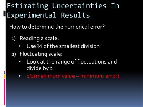 Measurement Uncertainty Pp Presentation PPTX
