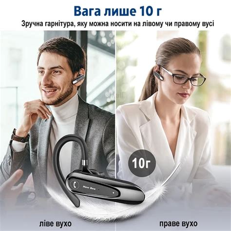 Гарнітура Bluetooth New Bee Lc B45 White чохол шумозаглушення Cvc повний комплект 33021 Id