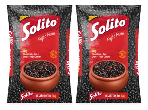 Feijão Preto Solito 1kg Kit Com 2 Unidades Mercadolivre