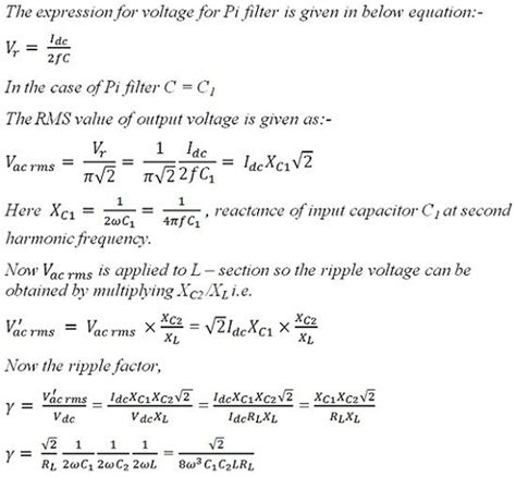 What Is Pi Filter Working Characteristics Advantages