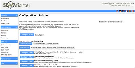 Exchange Server Spam Filter