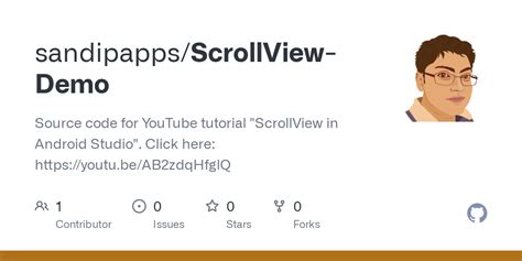 Github Sandipappsscrollview Demo Source Code For Youtube Tutorial Scrollview In Android