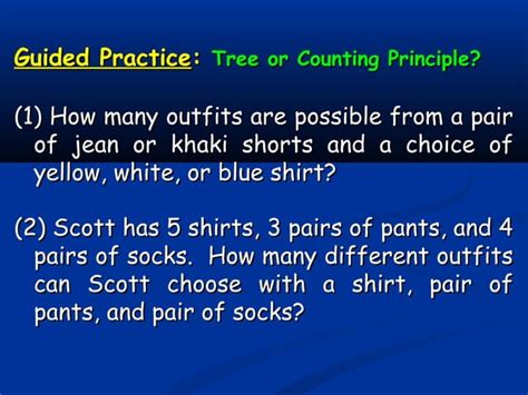 The Fundamental Counting Principle Ppt Physics Science