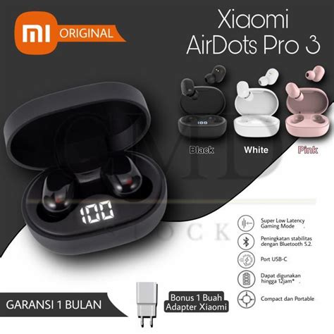 Jual Xiaomi Redmi Airdots Pro 3 Tws Mi Wireless Headset Bluetooth Earbuds Shopee Indonesia