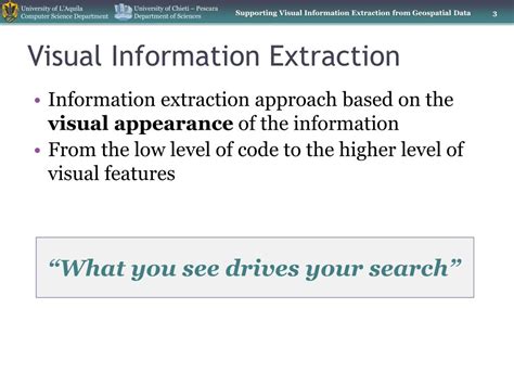 Ppt Supporting Visual Information Extraction From Geospatial Data