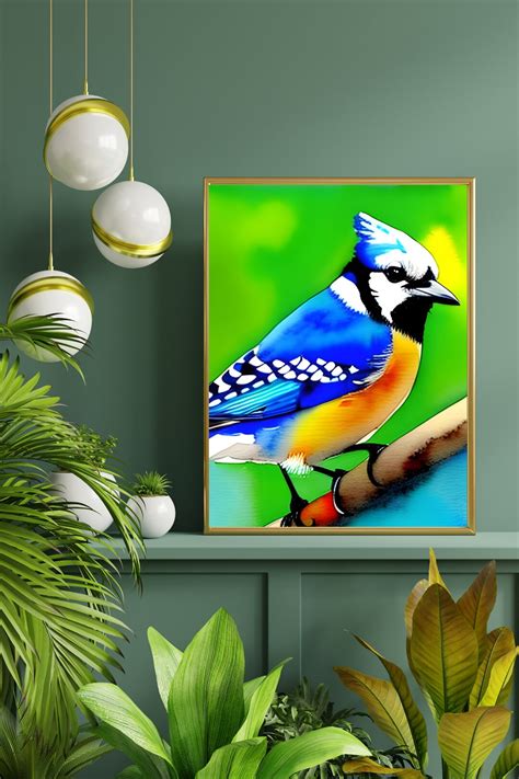 Printable Bird Wall Art Bird Poster Art Print Colorful Bird Prints Wall Art Vintage Bird