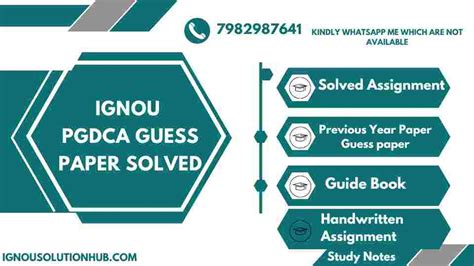 Ignou Pgdca New Guess Paper Solved Ignou Solved Assignment 2024 25
