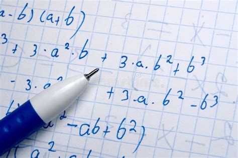 Complex Math On Graph Paper Stock Image Image Of Homework Writing