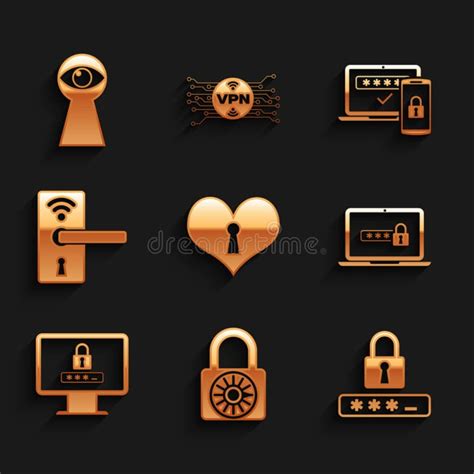 Set Heart With Keyhole Safe Combination Lock Wheel Password