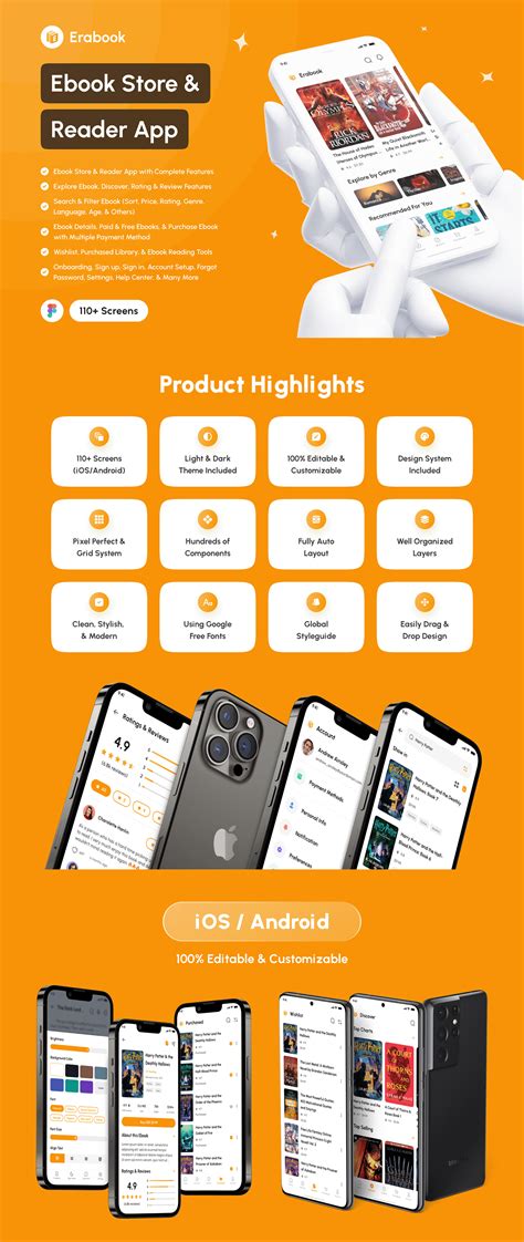 Erabook Ebook Store Ebook Reader App UI Kit Behance