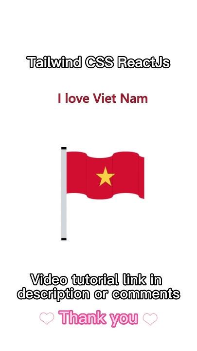 Vietnam Flag Animation Reactjs Tailwindcss Coding Shortvideo