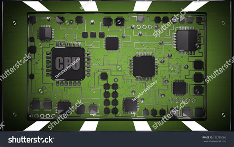 Desktop Screen Cpu Inside High Resolution Stock Illustration Shutterstock