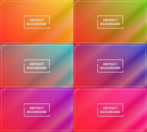 Premium Vector Six Sets Of Gradient Background With Diagonal Shining And Frame Simple Modern