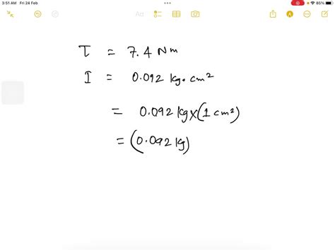 SOLVED Calculate A Torque Of N M Is Applied To A Wheel With
