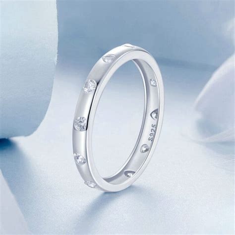 Heart Zircon 925 Sterling Silver Gold Plated Ring Wholesale