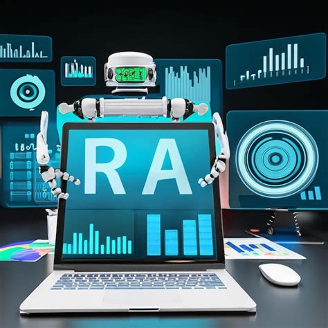 Premium Ai Image Robotic Rpa Big Data Analysis Automation Trading Robot Technology With Carts