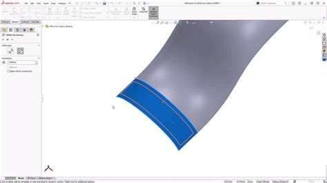How To Create Offset On Surface In A Solidworks 3d Sketch