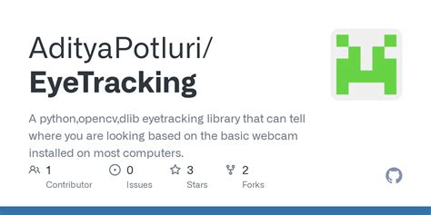 Github Adityapotluri Eyetracking A Python Opencv Dlib Eyetracking Library That Can Tell Where