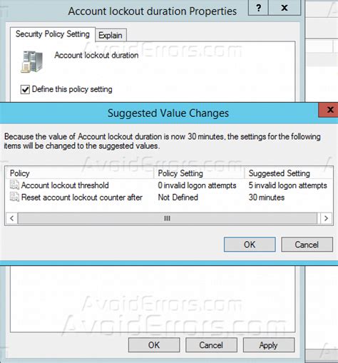 how to enable account lockout policy in windows server 2012 r2