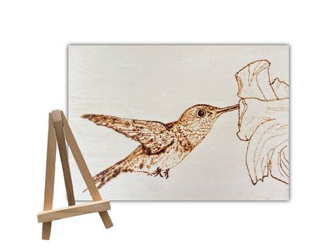Hummingbird Pyrography Panel Etsy Hummingbird Pyrography Panel Etsy