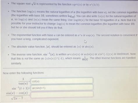 Solved The Square Root X Is Represented By The Function Chegg Com