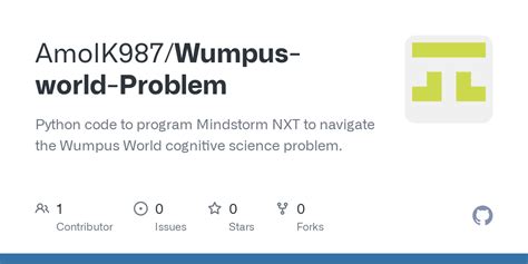 Github Amolk987wumpus World Problem Python Code To Program Mindstorm Nxt To Navigate The