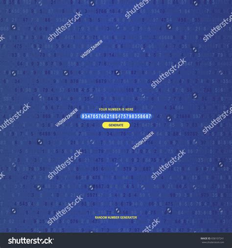 Random Number Generator Numbers Algorithm Chaotic Vetor Stock Livre De Direitos 658107241
