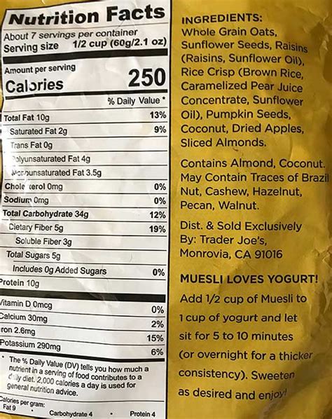 Trader Joes Swiss Muesli Breakfast Cereal Trader Joes Rants And Raves