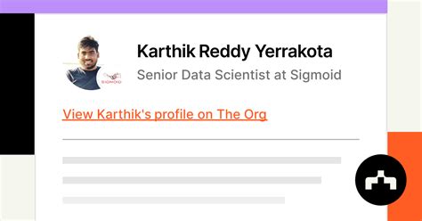 Karthik Reddy Yerrakota Senior Data Scientist At Sigmoid The Org