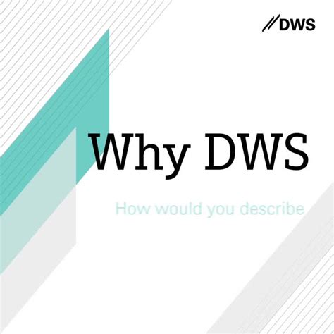 Dws Group On Linkedin Why Dws Watch And Find Out