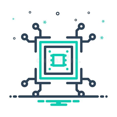Mix Icon For Pentium Cpu And Board Stock Vector Illustration Of Sign Board 265306359
