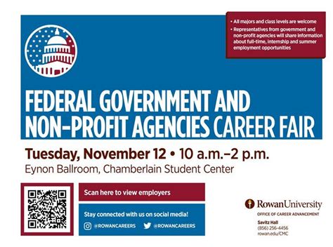 Upcoming Government And Non Profit Agencies Career Fair November 12 Tuesday November 12th