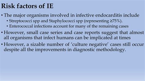 Infective Endocarditis Pptx Heart And Cardiovascular Diseases Diseases And Conditions