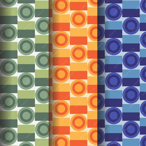 Premium Vector Seamless Abstract Geometric Pattern Set Background