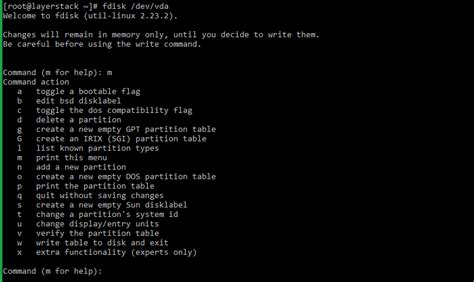 Layerstack Tutorials Layerstack Configuring And Formatting A New Partition On Linux Cloud