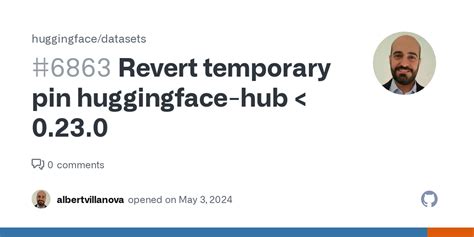 Revert Temporary Pin Huggingface Hub