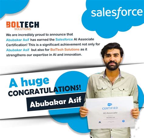 Boltech Solutions On Linkedin Salesforceadmin Ai Salesforce Aiassociate Achievement