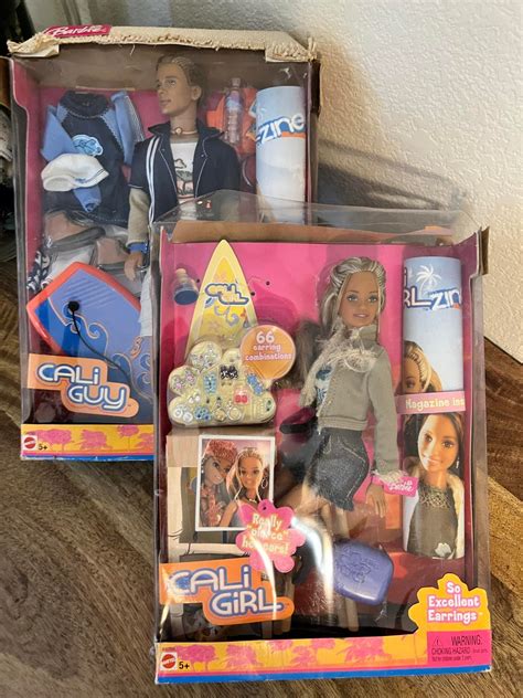 Vintage Mattel Barbie Cali Guy Blaine Ken Doll Nrfb And California Girl Barbie Doll Excellent