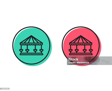 Carousels 라인 아이콘입니다 놀이 공원 간판입니다 벡터 고급에 대한 스톡 벡터 아트 및 기타 이미지 고급 벡터 빨강 Istock