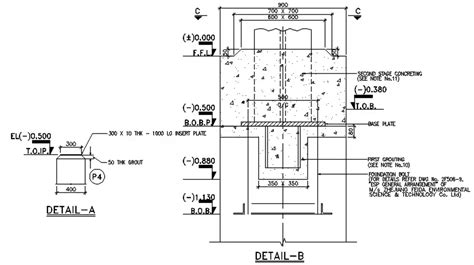 Indtut Foundation Details Are Given In This 2d Autocad Wg Drawing File Download The 2d Autocad